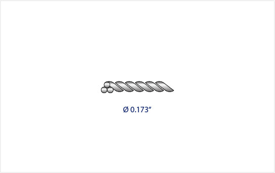 4.4MM GRADE 5 TITANIUM CABLE (PER FOOT)